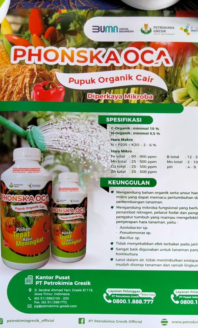 Profile PT Pupuk Indonesia (Persero) dan Pupuk Organik Cair Phonska Oca ...